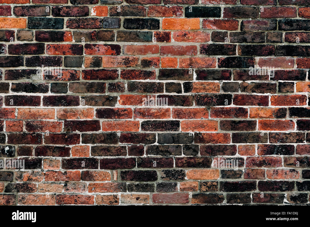 Red old clay brick wall damaged and weathered empty background texture ...