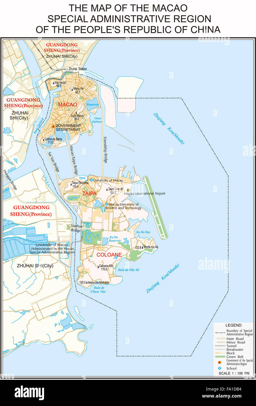 Map of macao hi-res stock photography and images - Alamy