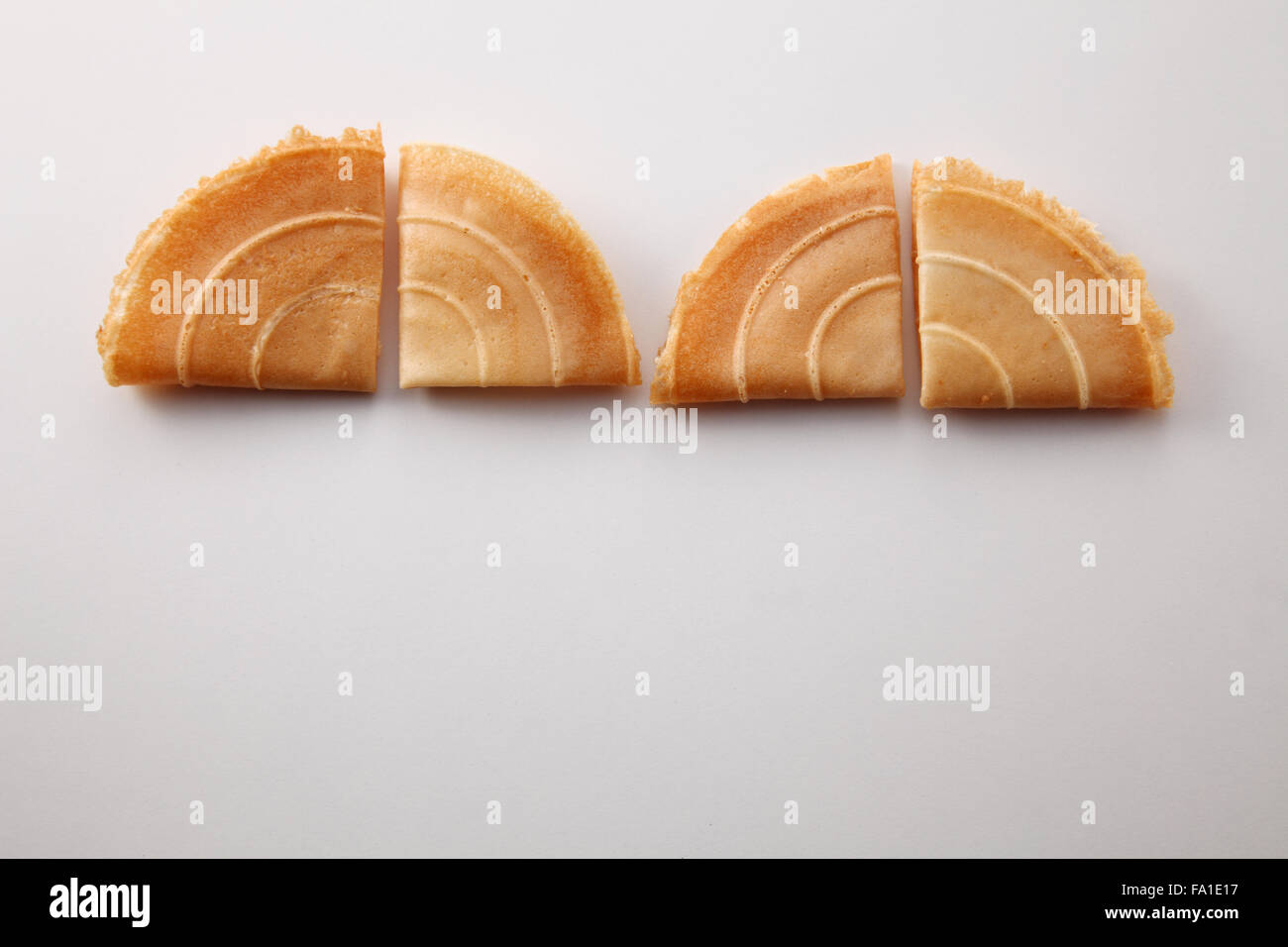 Kuih Kapit or the Malaysian Chinese Love Letter biscuit over white ...