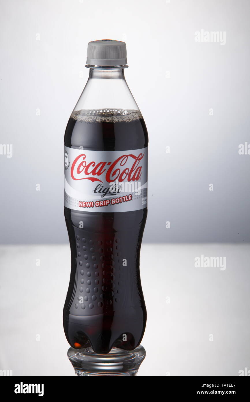 Kuala Lumpur,Malaysia 9th April 2015,bottle of the coca cola light on ...