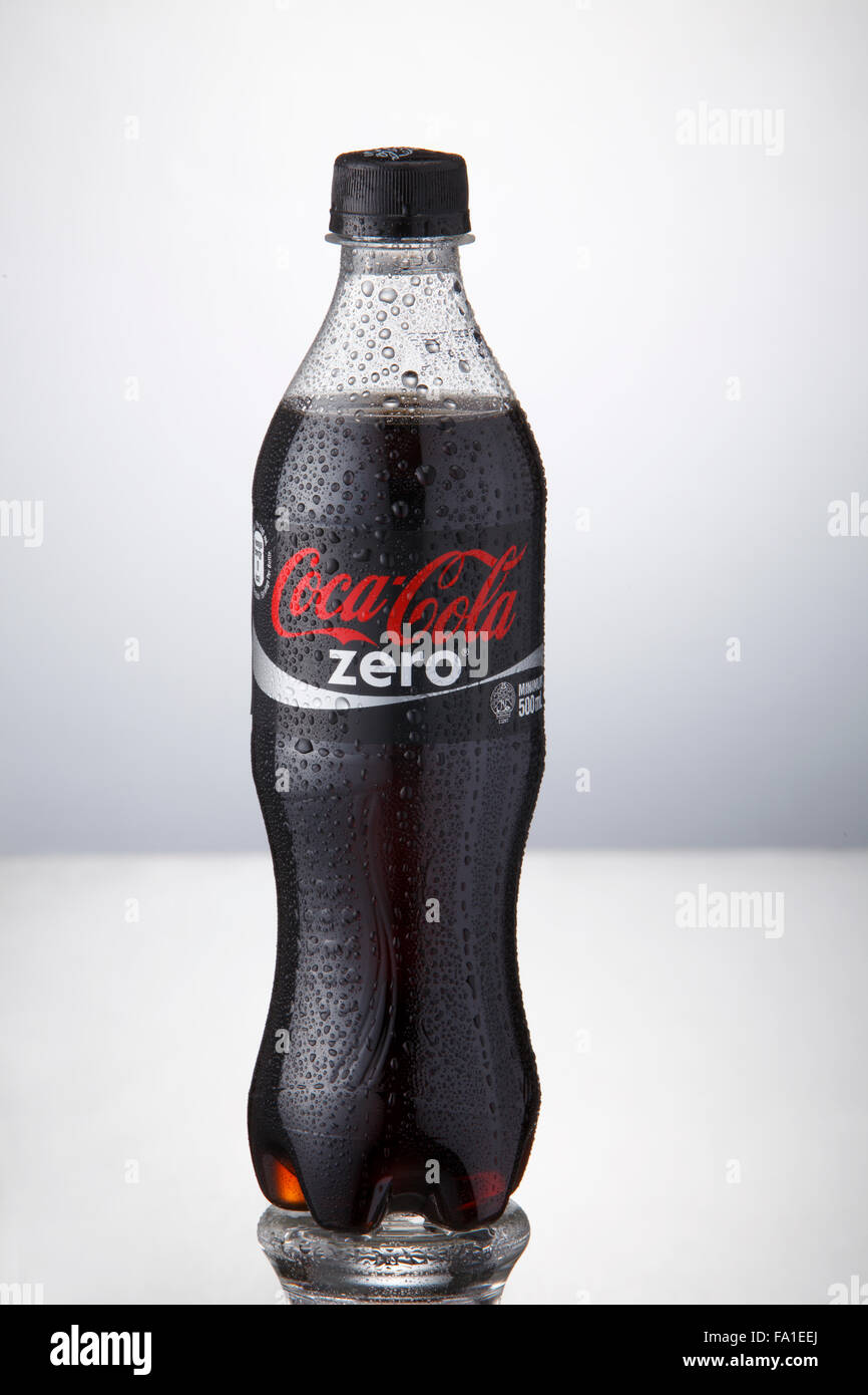 Kuala Lumpur,Malaysia 9th April 2015,bottle of the coca cola zero with ...