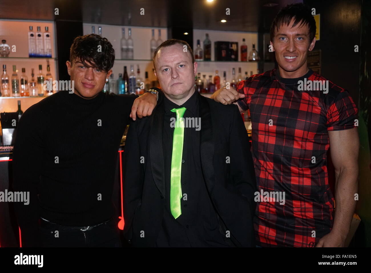 London, UK. 19th December, 2015. Corey Rees, Mark Paul Jones and Marc ...