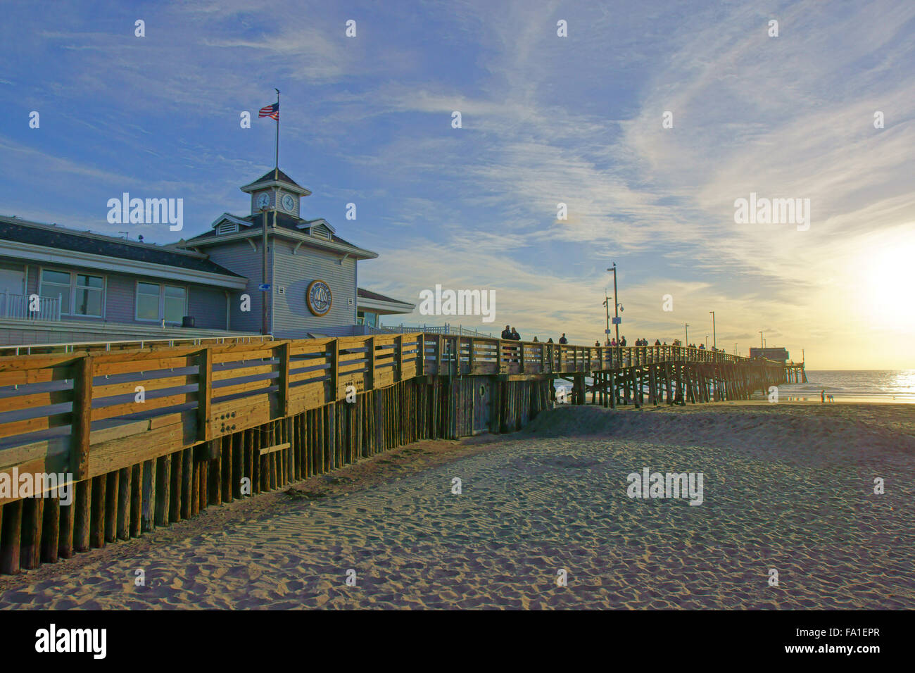 Newport beach jetty hi-res stock photography and images - Alamy