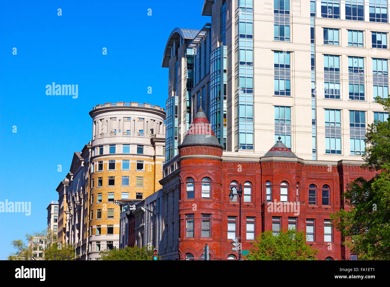 Blend of modern and historic buildings in Washington DC, USA Stock ...