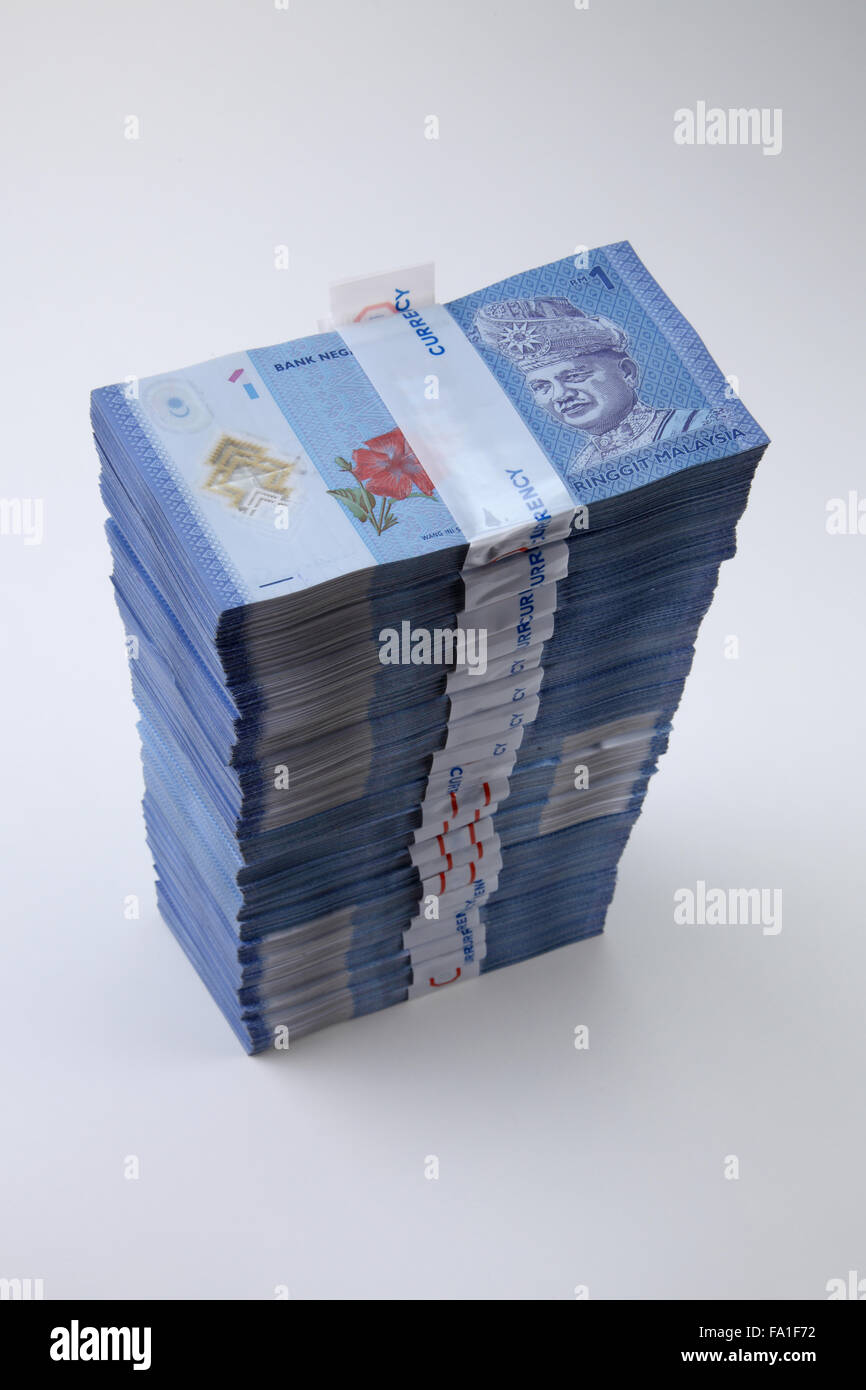 stack of the Malaysia Ringgit Stock Photo - Alamy