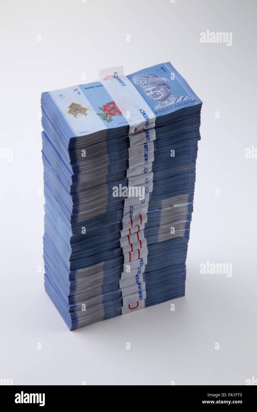 stack of the Malaysia Ringgit Stock Photo - Alamy