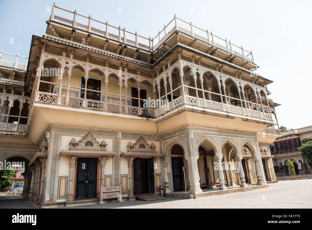 View of the famous Mubarak Mahal in City Palace, Jaipur, Rajasthan ...