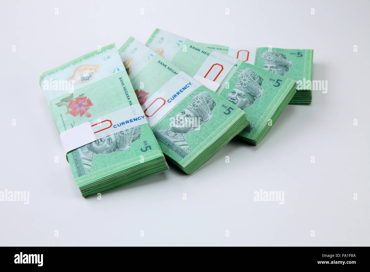 stack of the Malaysia ringgit 5dollar Stock Photo - Alamy