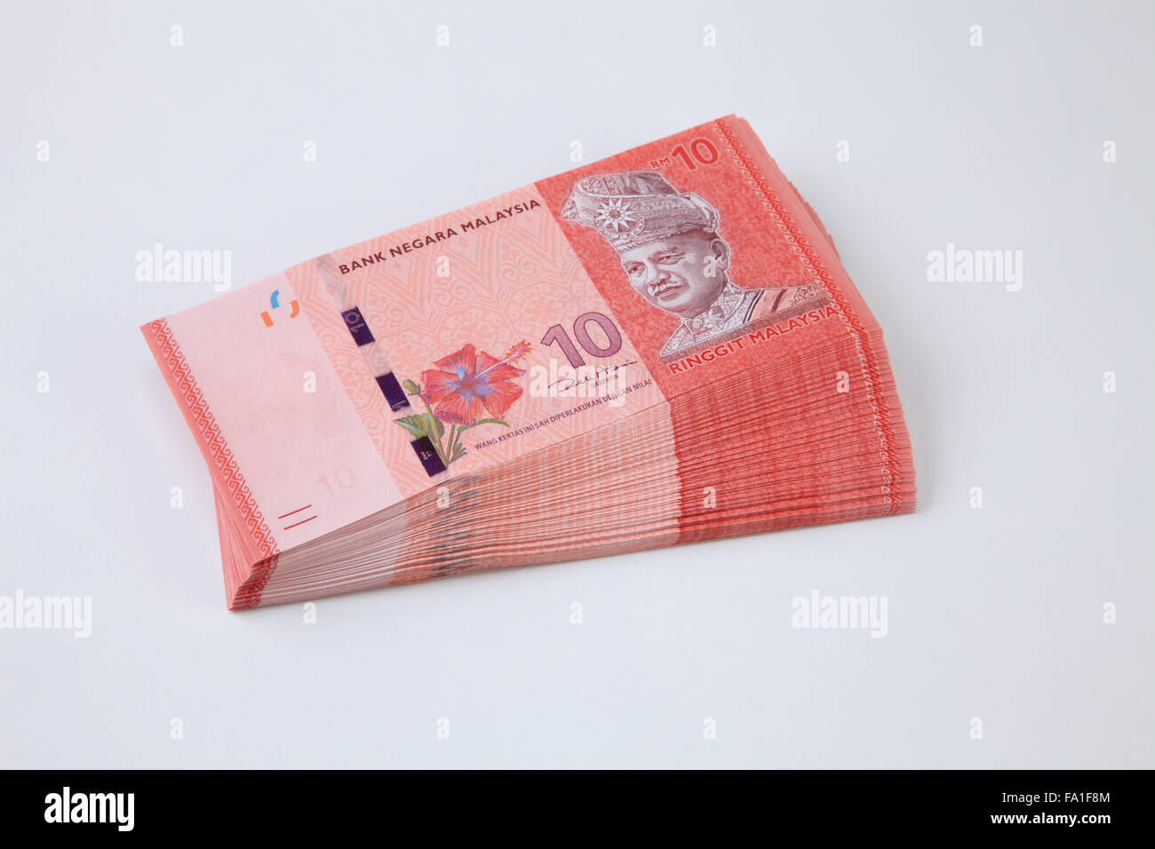 stack of the Malaysia ringgit ten dollar Stock Photo - Alamy