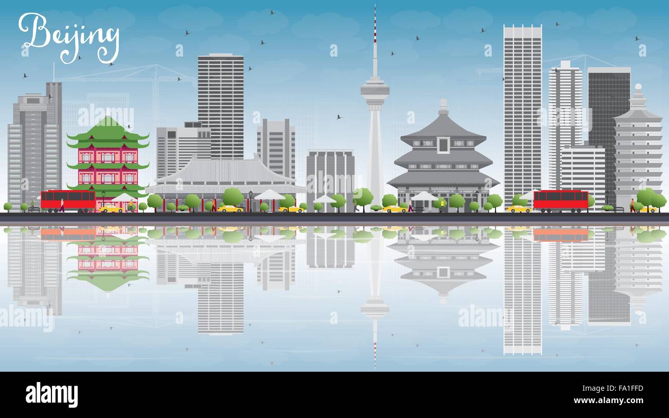 Beijing ancient architecture Stock Vector Images - Alamy