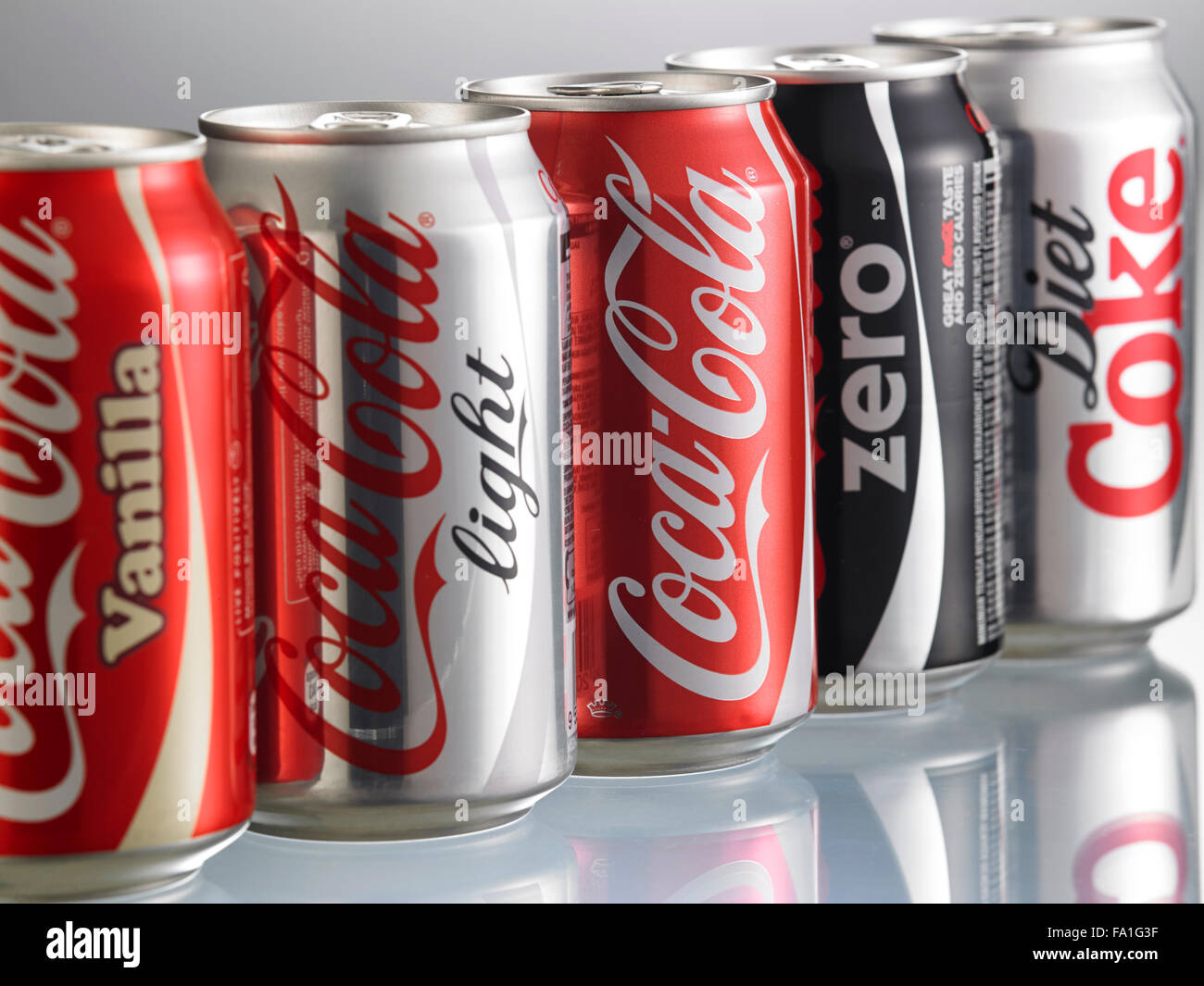 KUALA LUMPUR, MALAYSIA - April 2nd 2015.Photo of a group of Coca-Cola ...