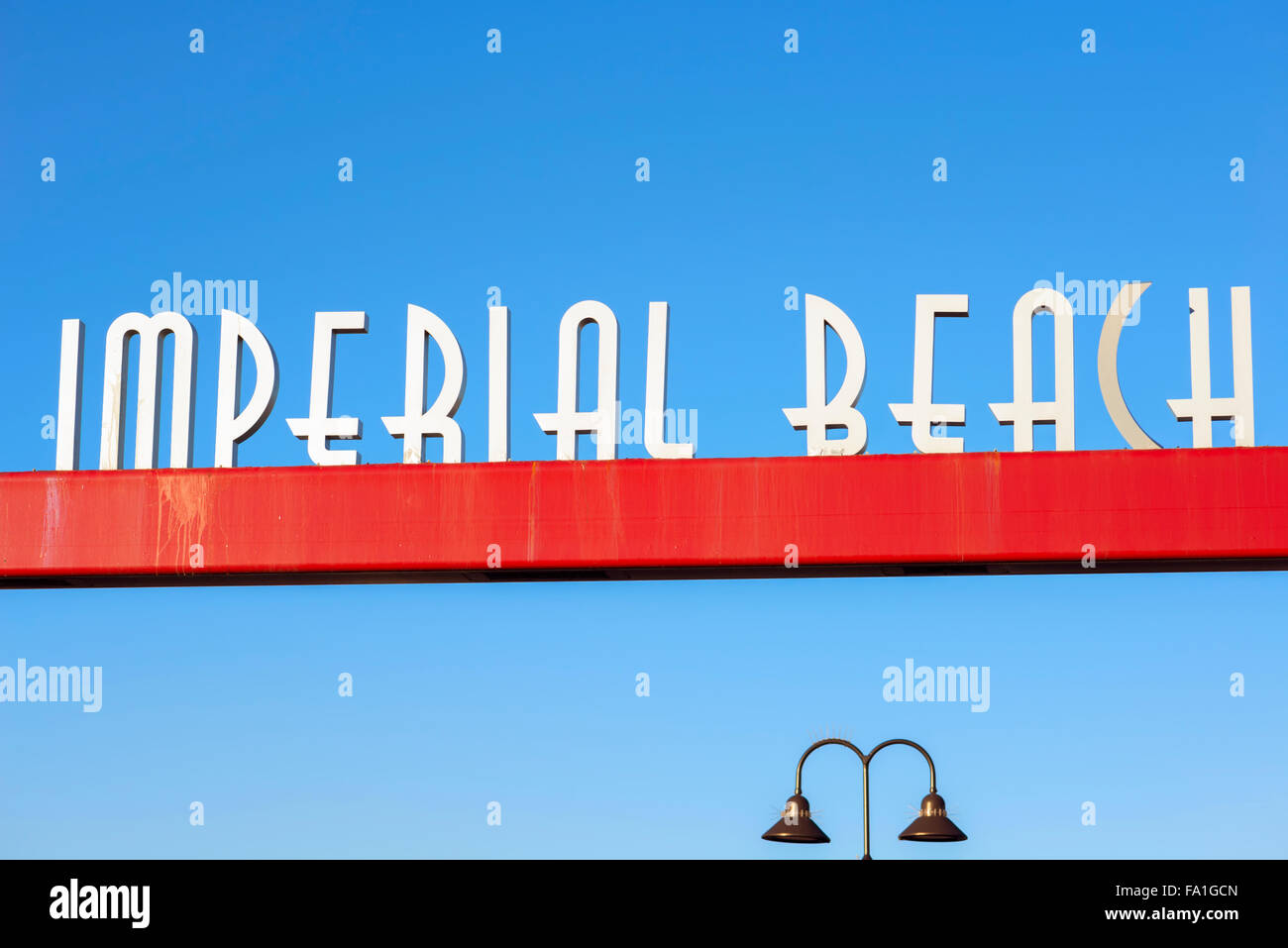 Imperial Beach sign, sign, text. Imperial Beach, California, USA Stock ...