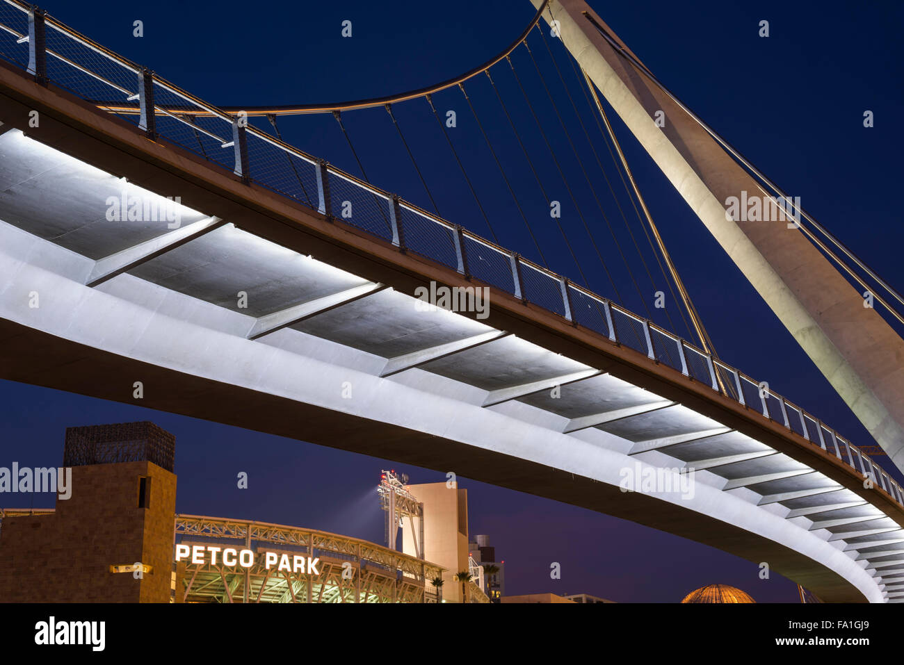 Harbor Drive Pedestrian Bridge. Downtown San Diego, California, USA ...