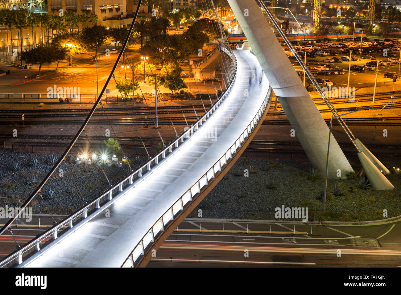 Harbor Drive Pedestrian Bridge. Downtown San Diego, California, USA ...