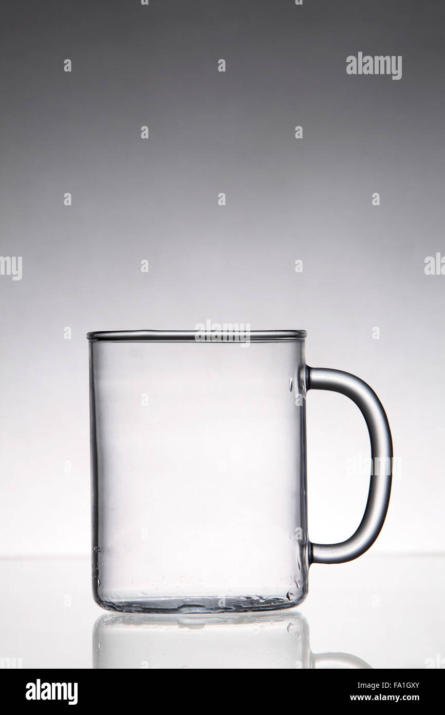 empty transperant glass on top of glass Stock Photo - Alamy