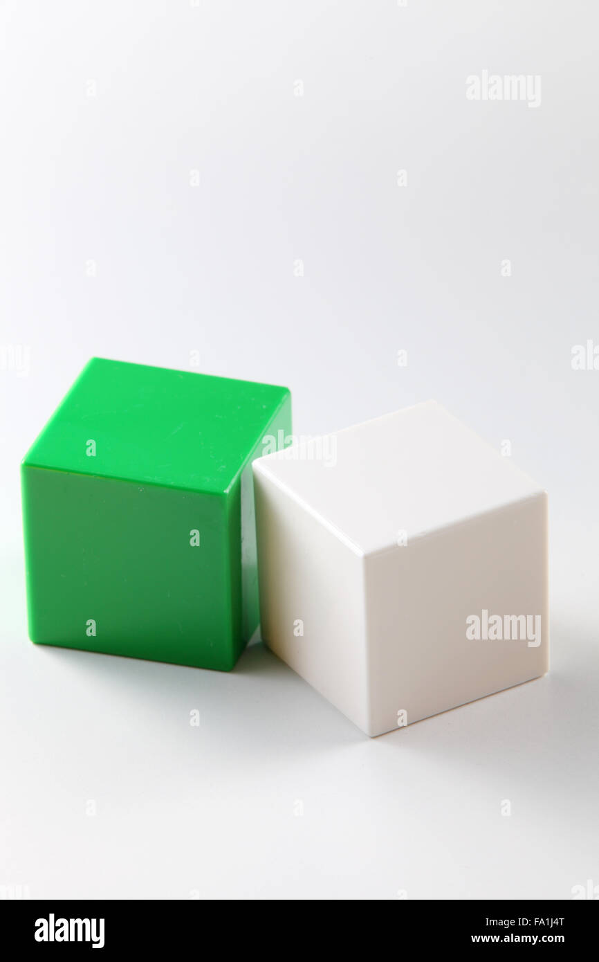 square building block on the white background Stock Photo - Alamy