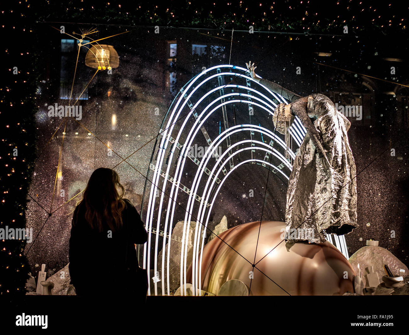 Shop window displays on London's Oxford Street for the festive season ...