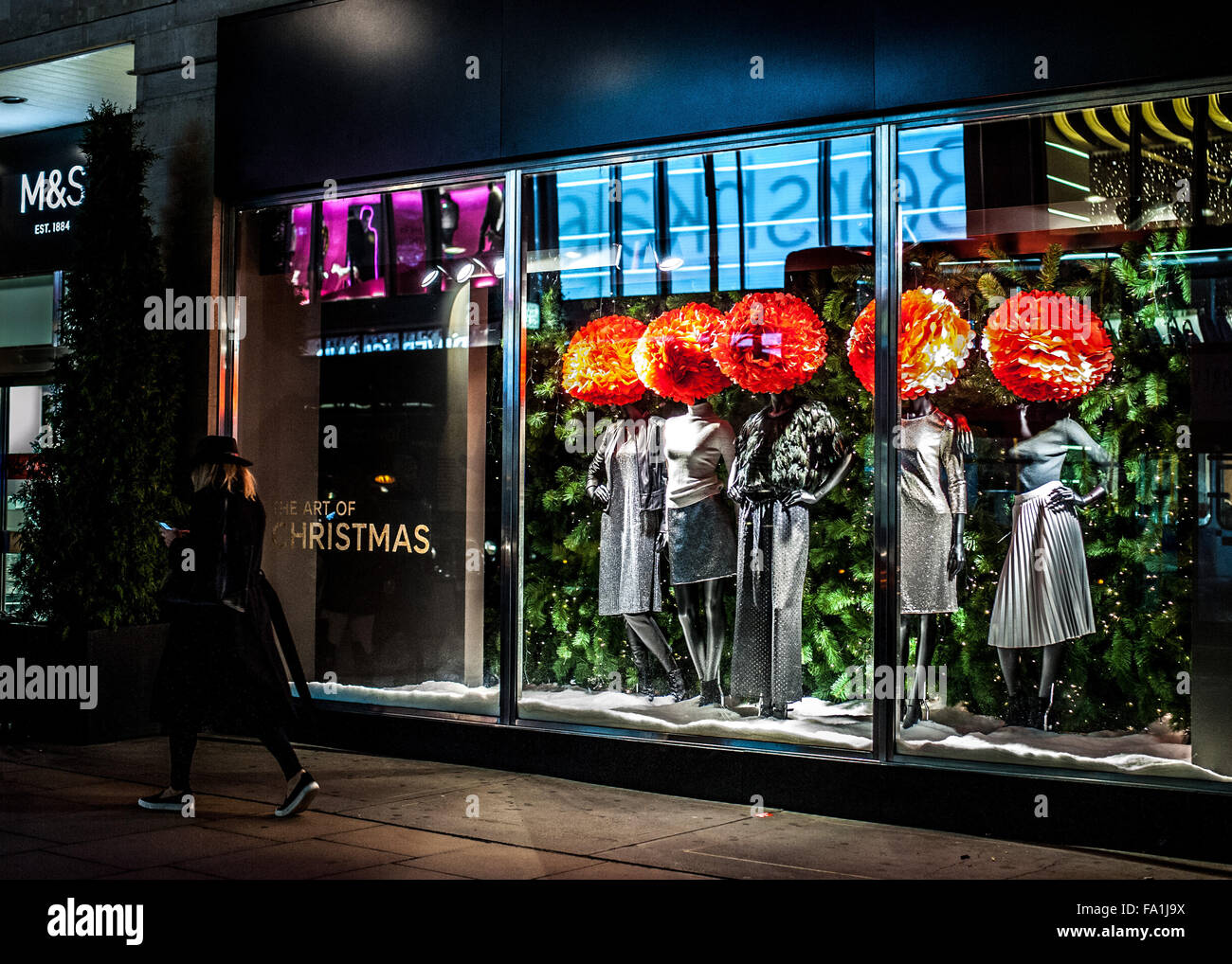 Shop window displays on London's Oxford Street for the festive season ...