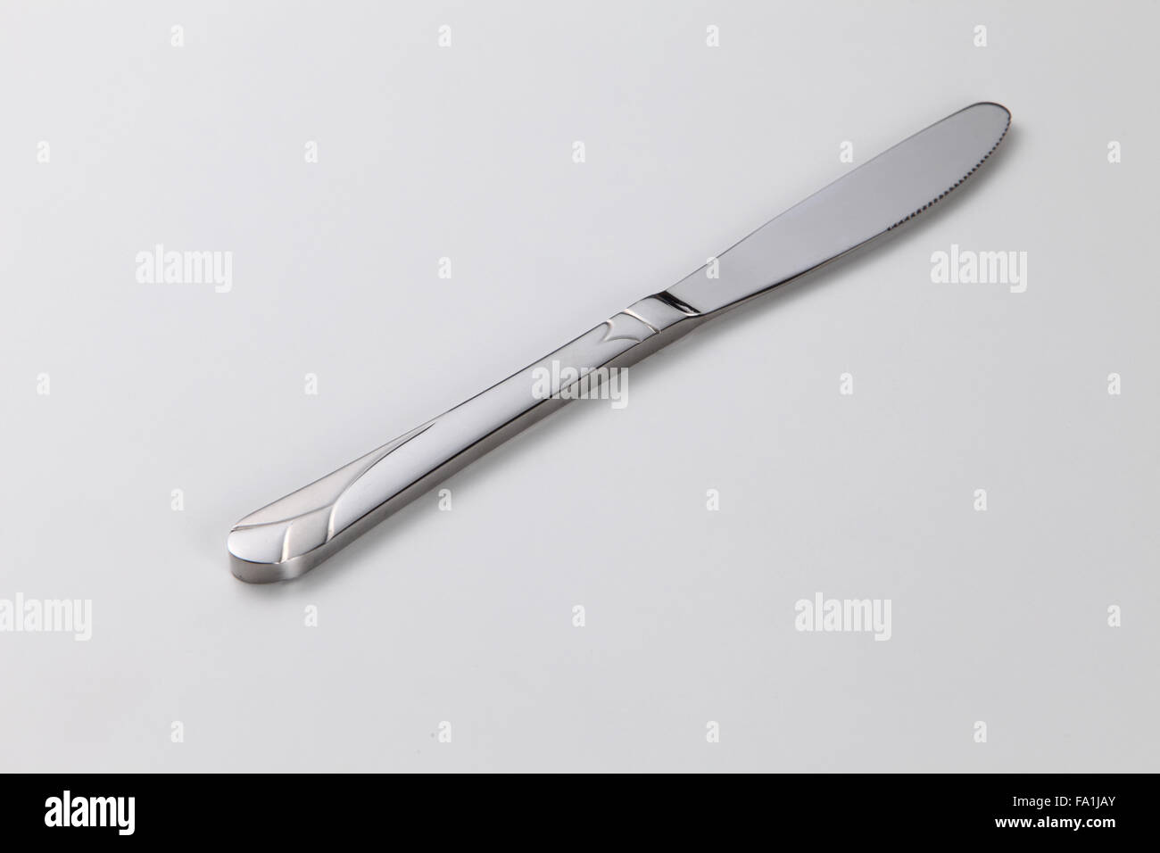 table knife on the white background Stock Photo - Alamy