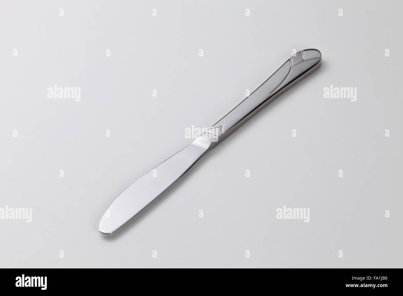 table knife on the white background Stock Photo - Alamy