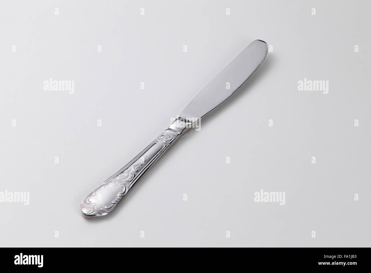 table knife on the white background Stock Photo - Alamy