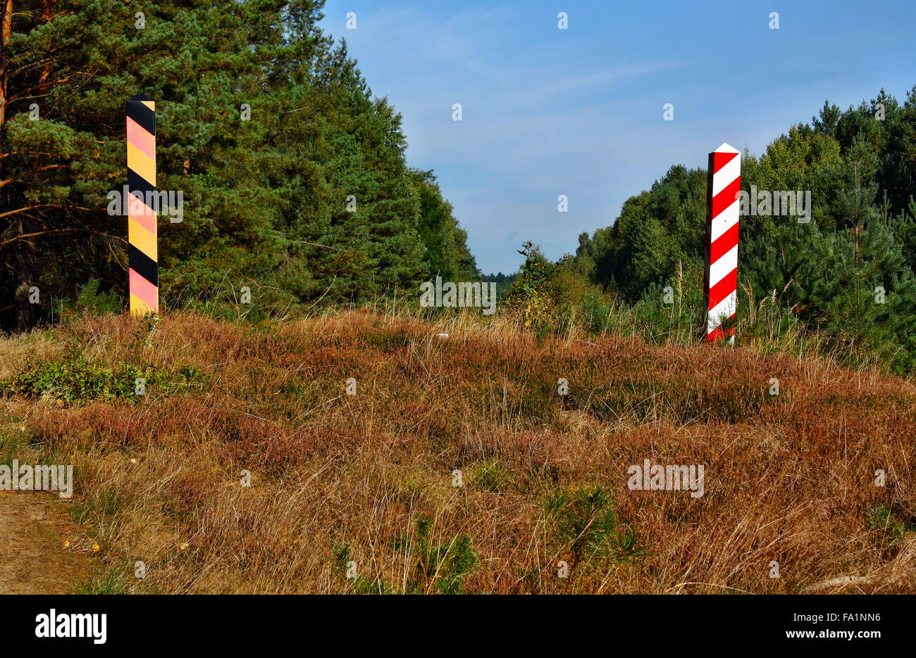 Polish border post on the border with Germany Stock Photo - Alamy