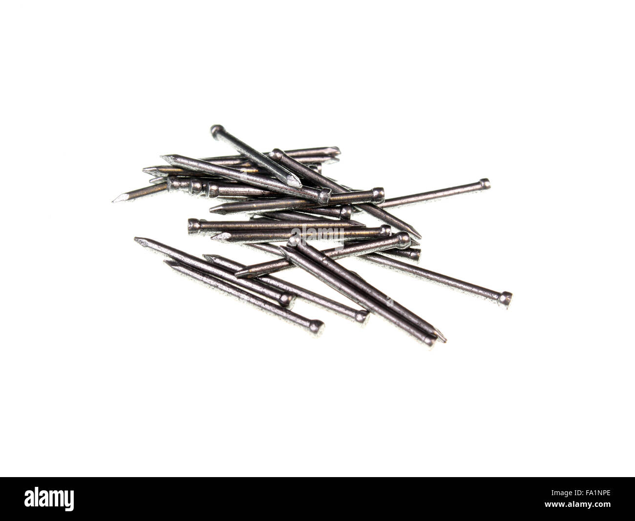 Nails tool on a white background Stock Photo - Alamy