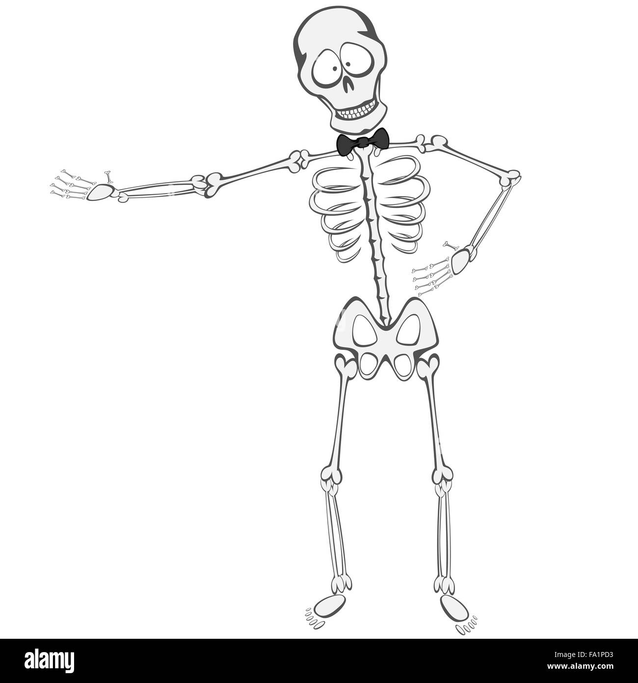 Skeleton Buddy - A skeleton gentleman is inviting and showing the way ...