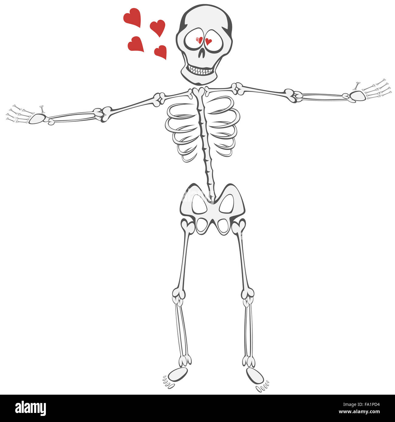 Skeleton Buddy - A friendly skeleton gives a hug (in love Stock Photo ...