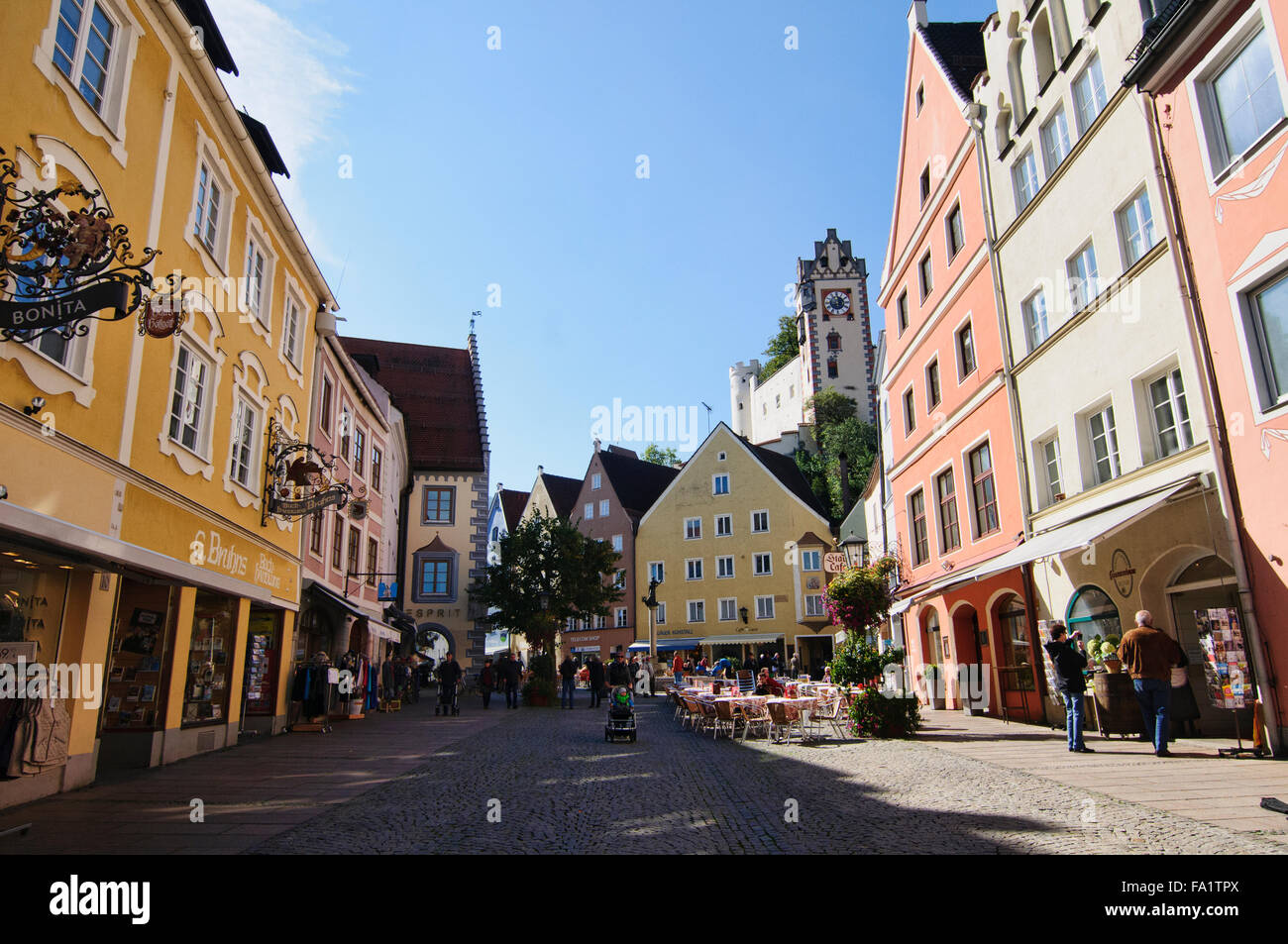 Scene at the Old Town in Fussen, Germany Stock Photo - Alamy