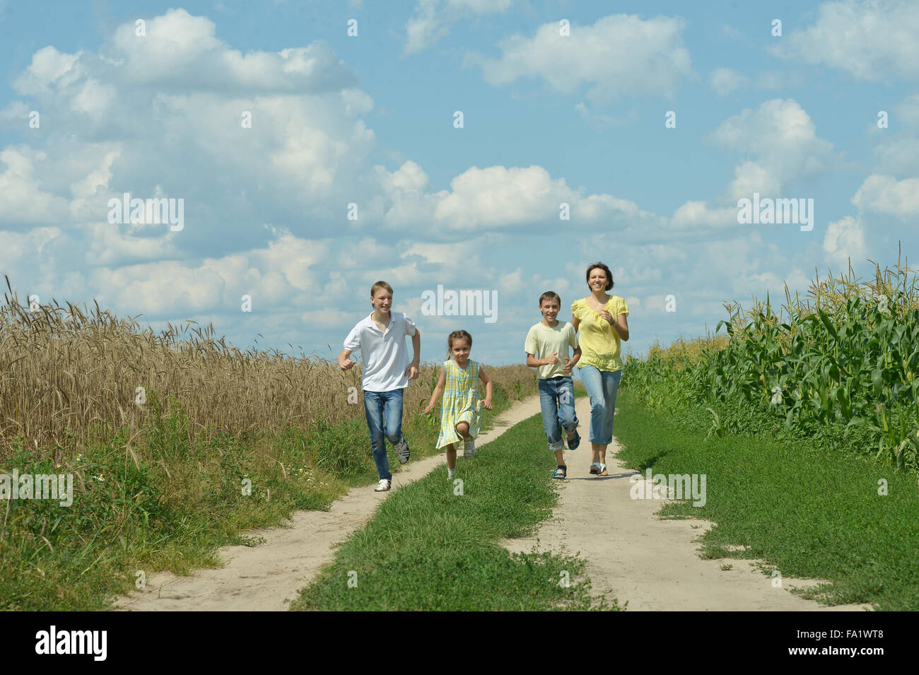 family having fun Stock Photo - Alamy