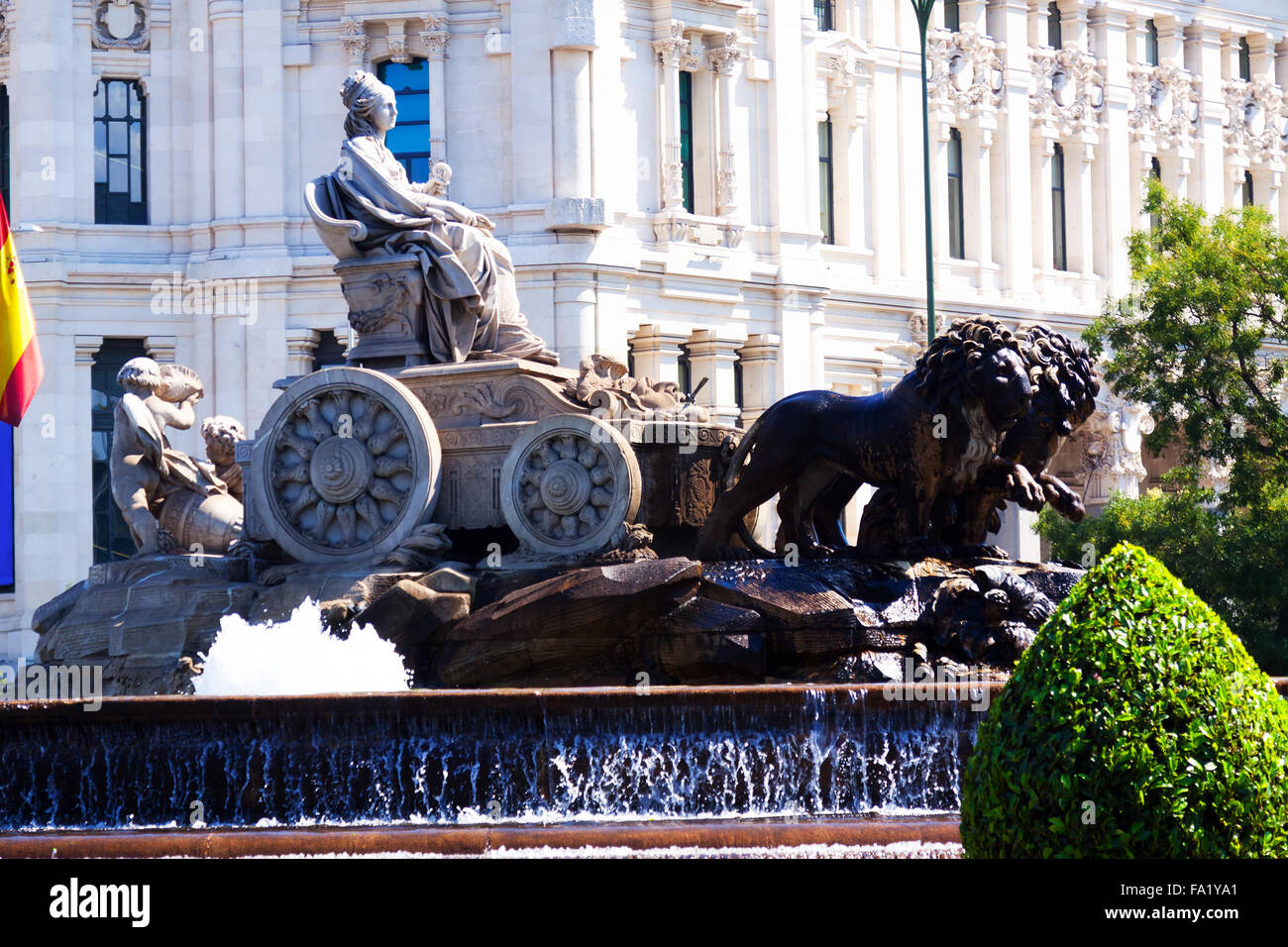 Cibeles Fountain at Plaza de Cibeles. Madrid, Spain Stock Photo - Alamy