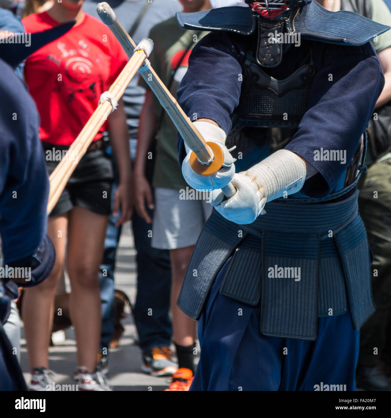 Kendo fighters match bamboo swor hi-res stock photography and images ...