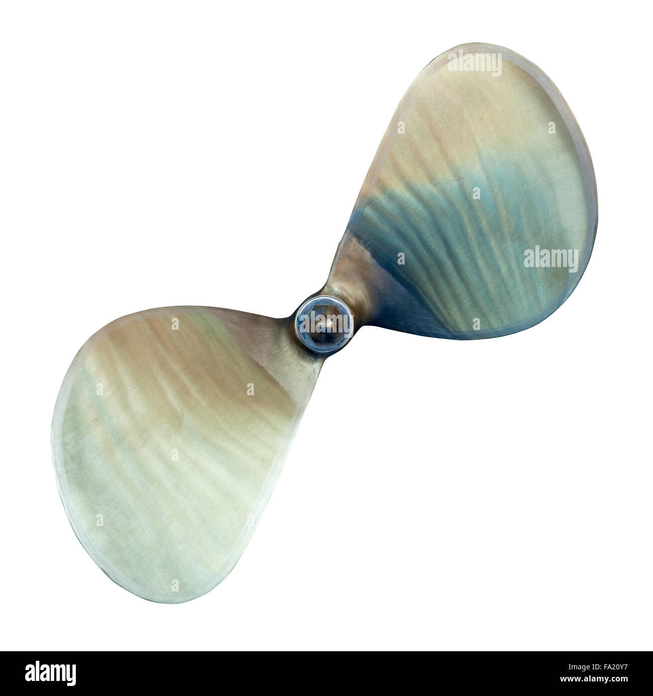 propeller of motor boat. Isolated over white background Stock Photo - Alamy