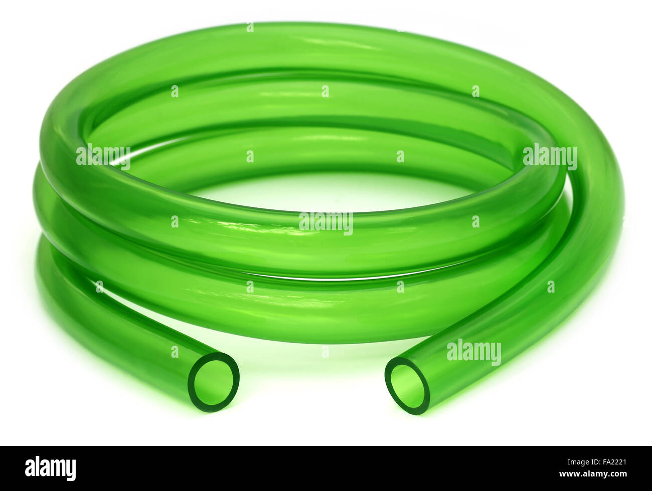 Green Tubing isolated over white background Stock Photo - Alamy