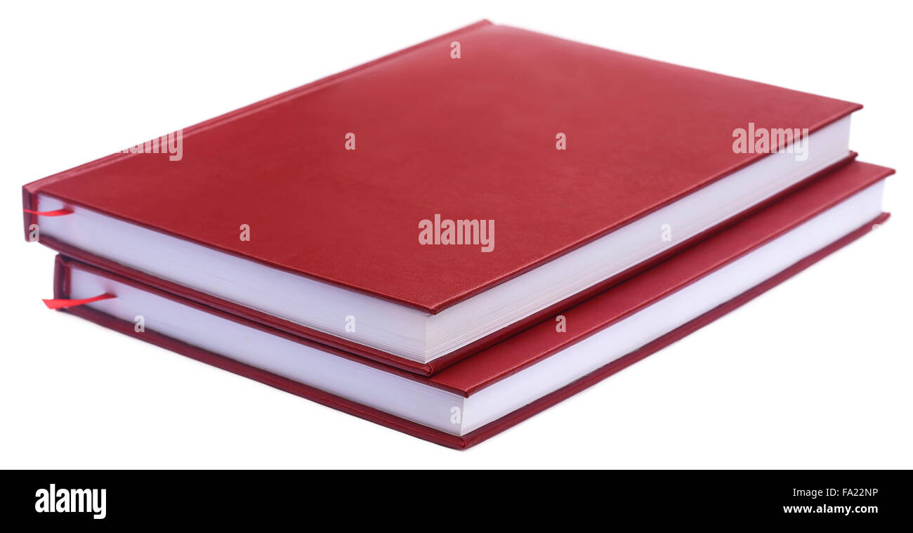 Maroon colored thesis papers over white background Stock Photo - Alamy