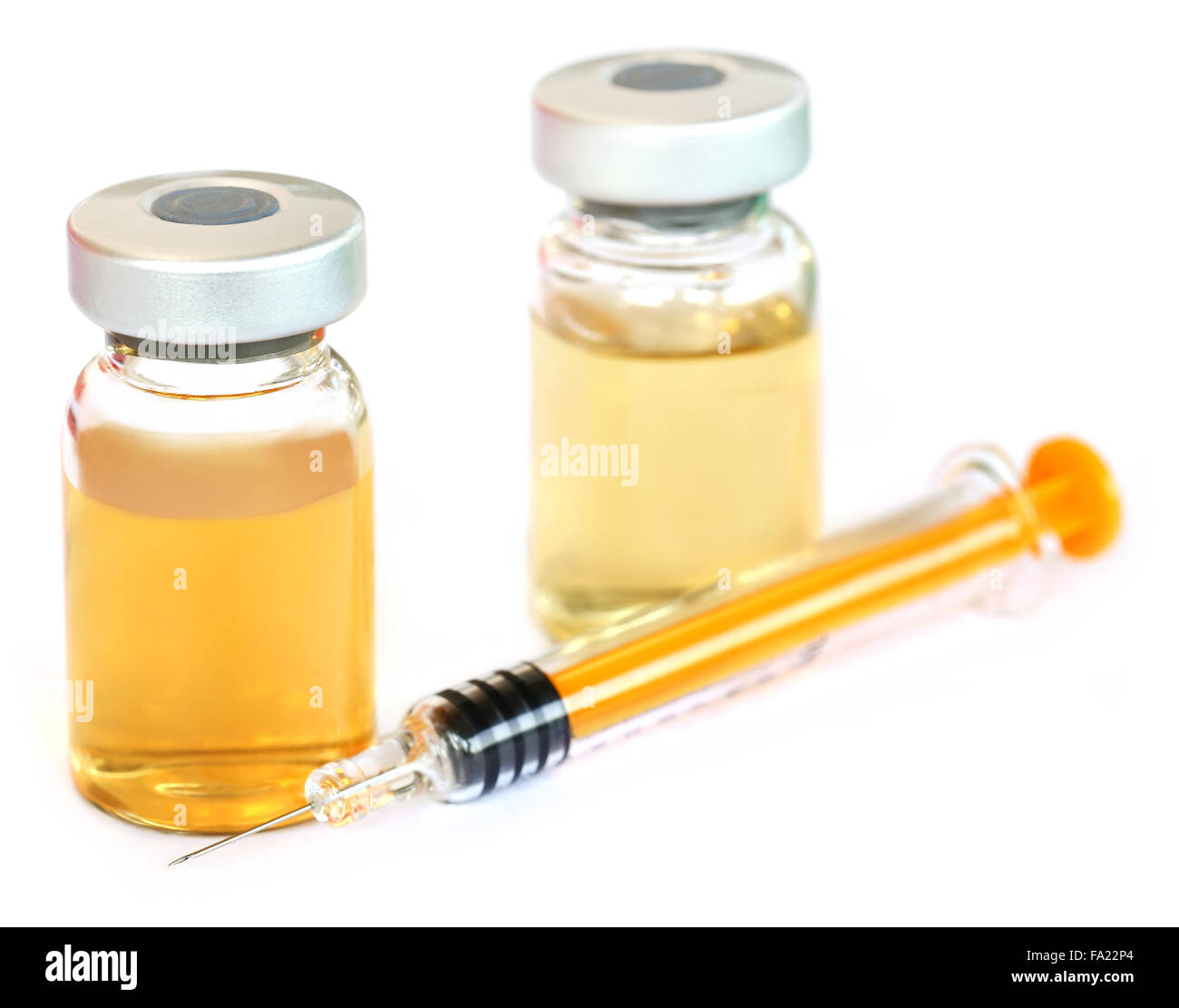 Vaccine vial syringe vaccination Cut Out Stock Images & Pictures - Alamy