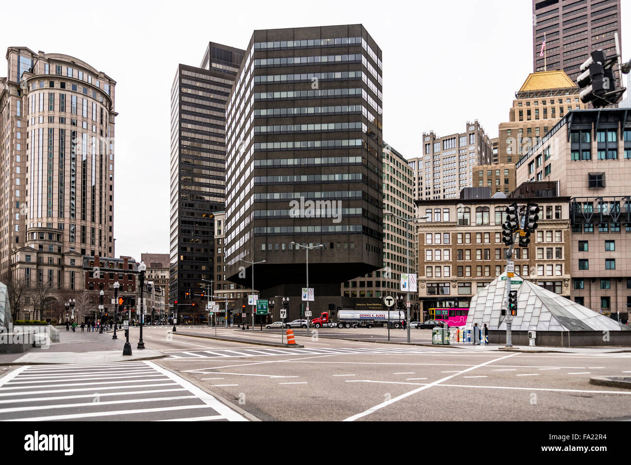 Portrait of Boston Downtown Stock Photo - Alamy