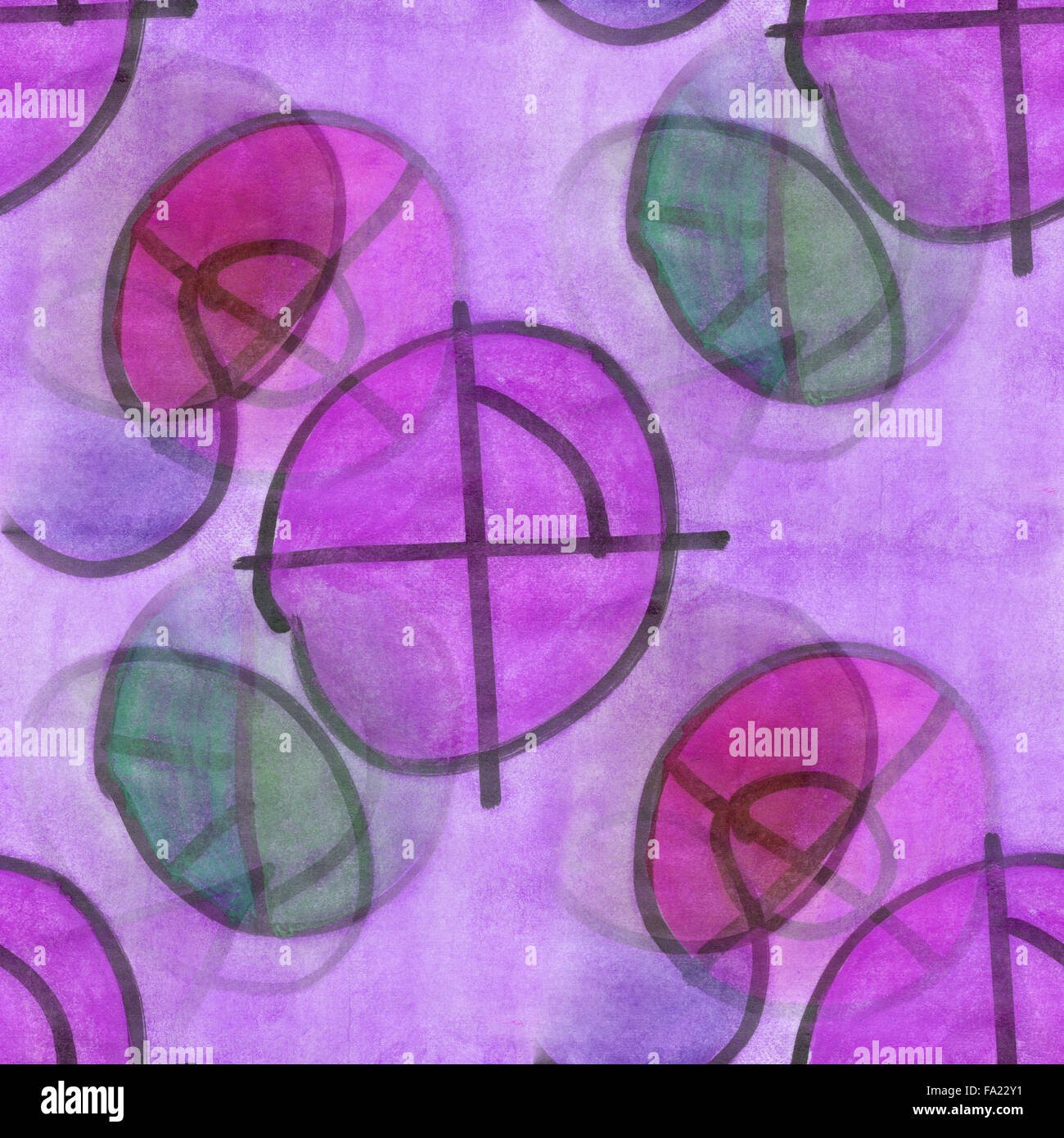 Seamless purple green circle watercolor handmade wallpaper texture ...