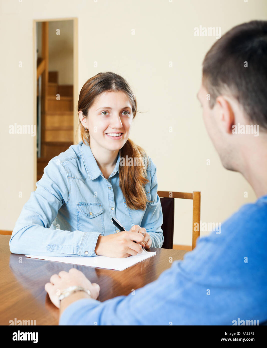 Census worker interview person hi-res stock photography and images - Alamy