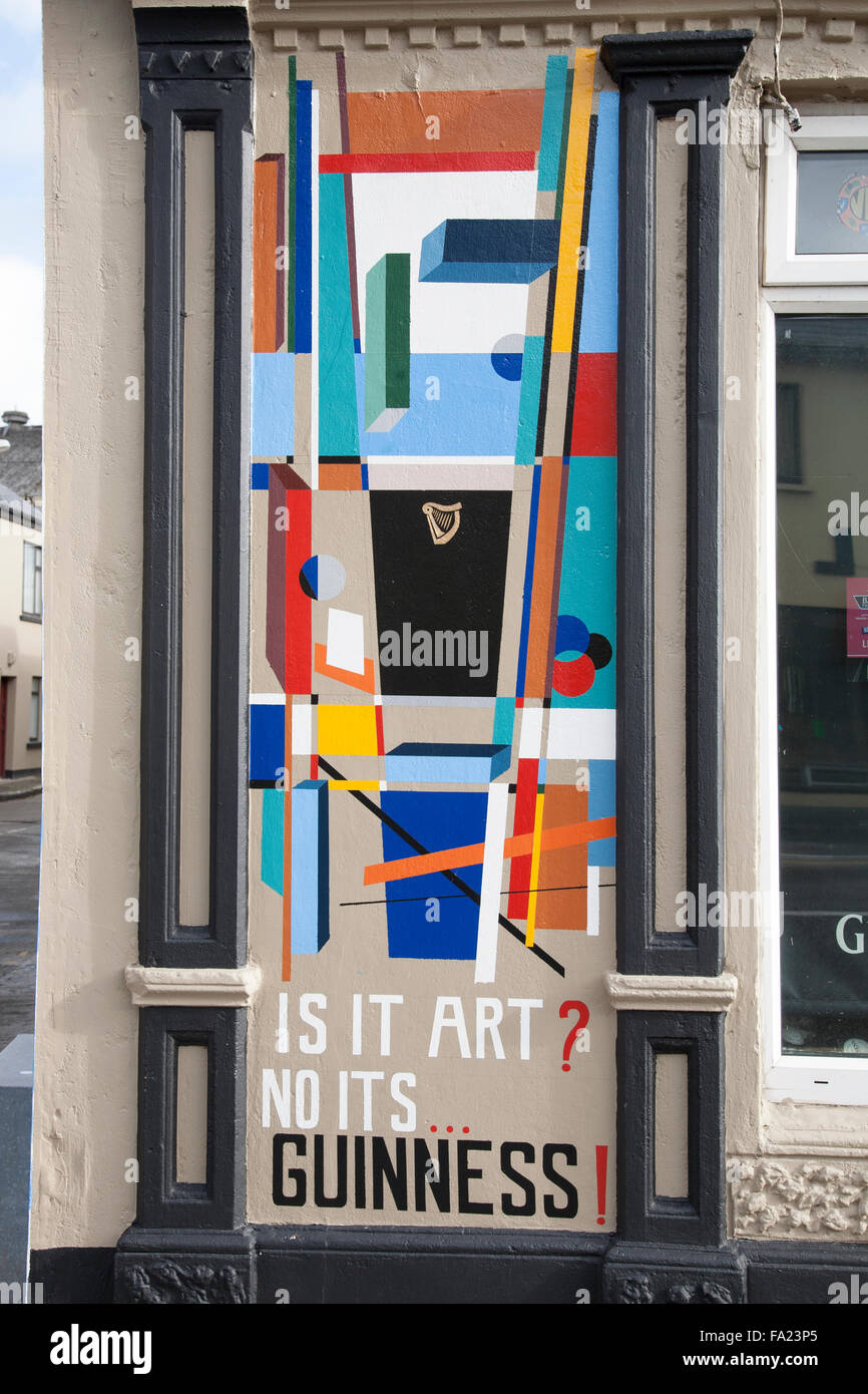 Guinness Marketing on Pub Wall in Tralee, County Kerry, Ireland Stock ...