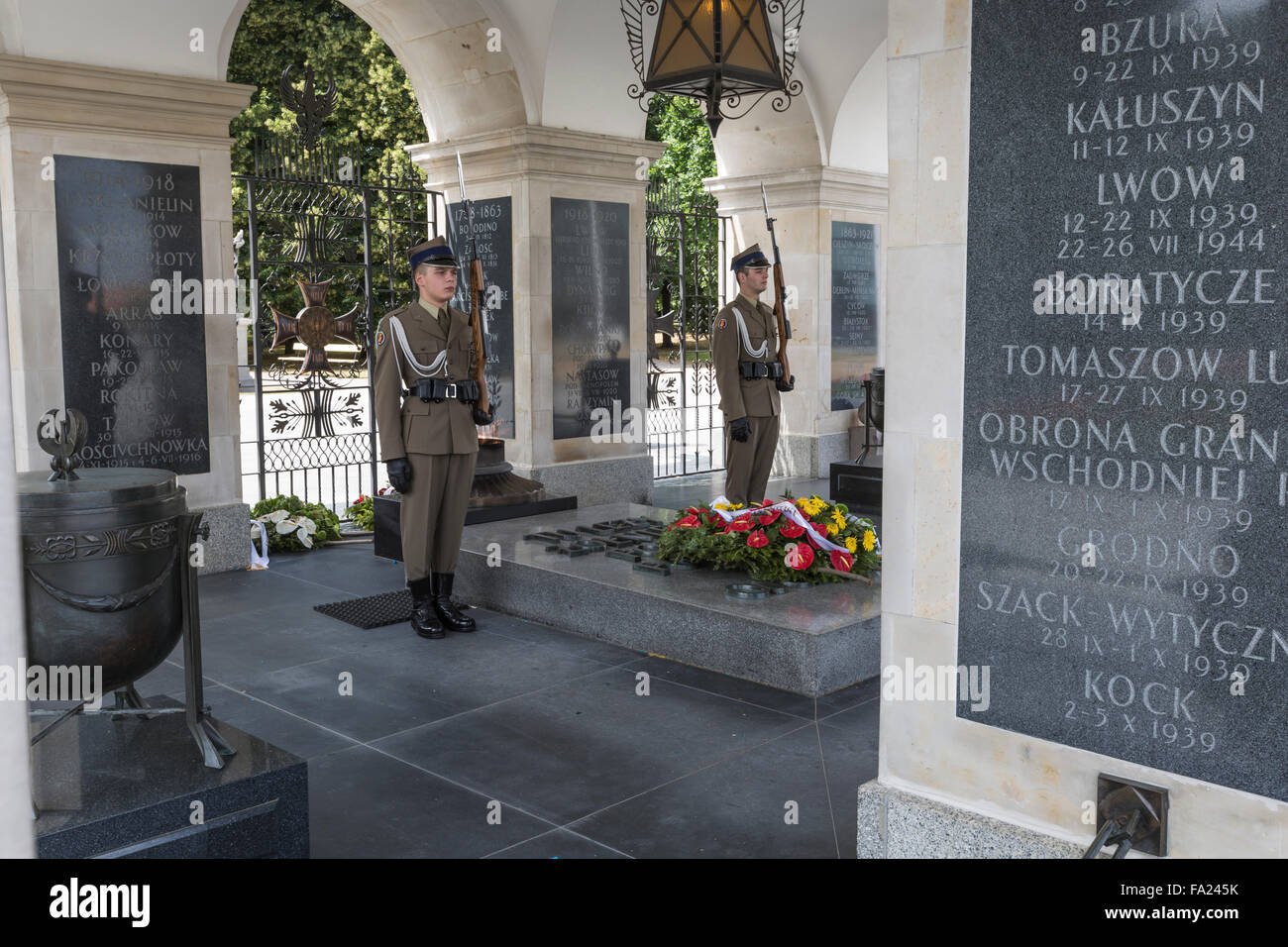WARSAW, POLAND - JULY, 08: The Tomb of the Unknown Soldier at Pilsudski ...
