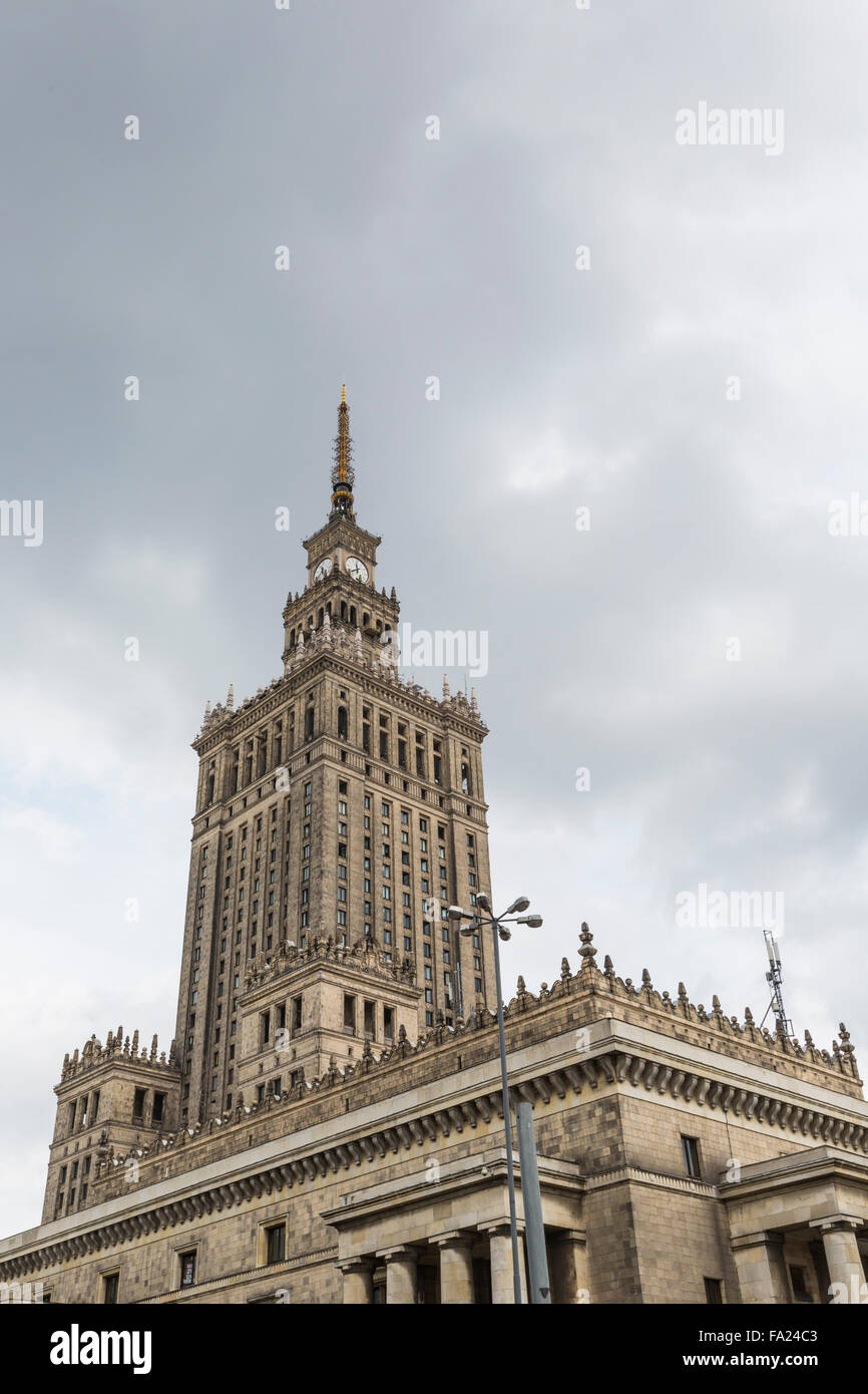 Warsaw, Poland. City center with Palace of Culture and Science (PKiN ...