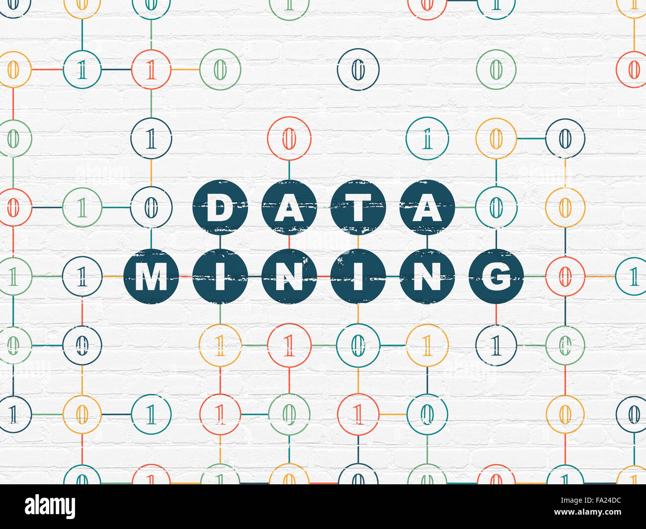 Information concept: Data Mining on wall background Stock Photo - Alamy