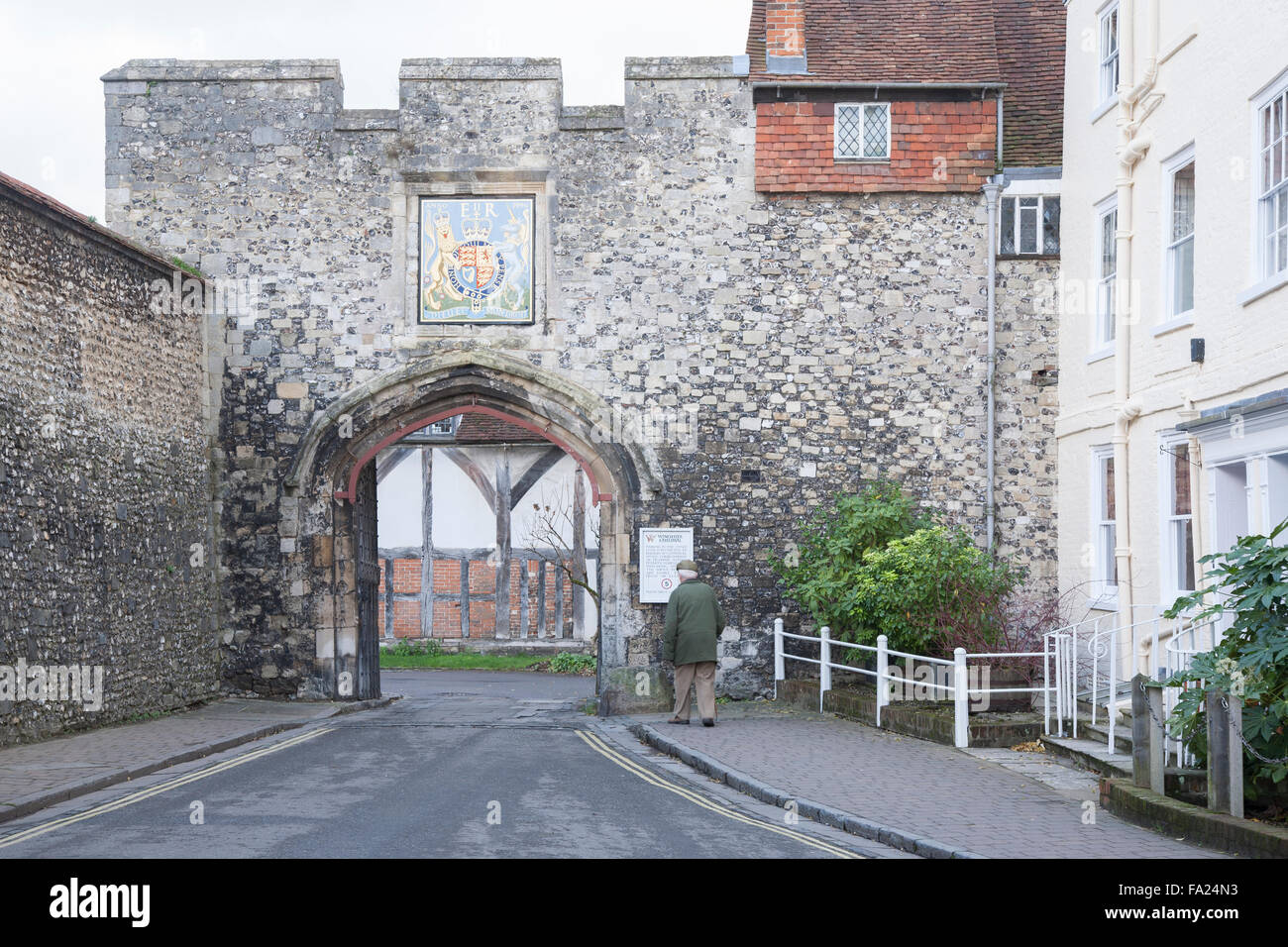 England hampshire winchester priory gate hi-res stock photography and ...