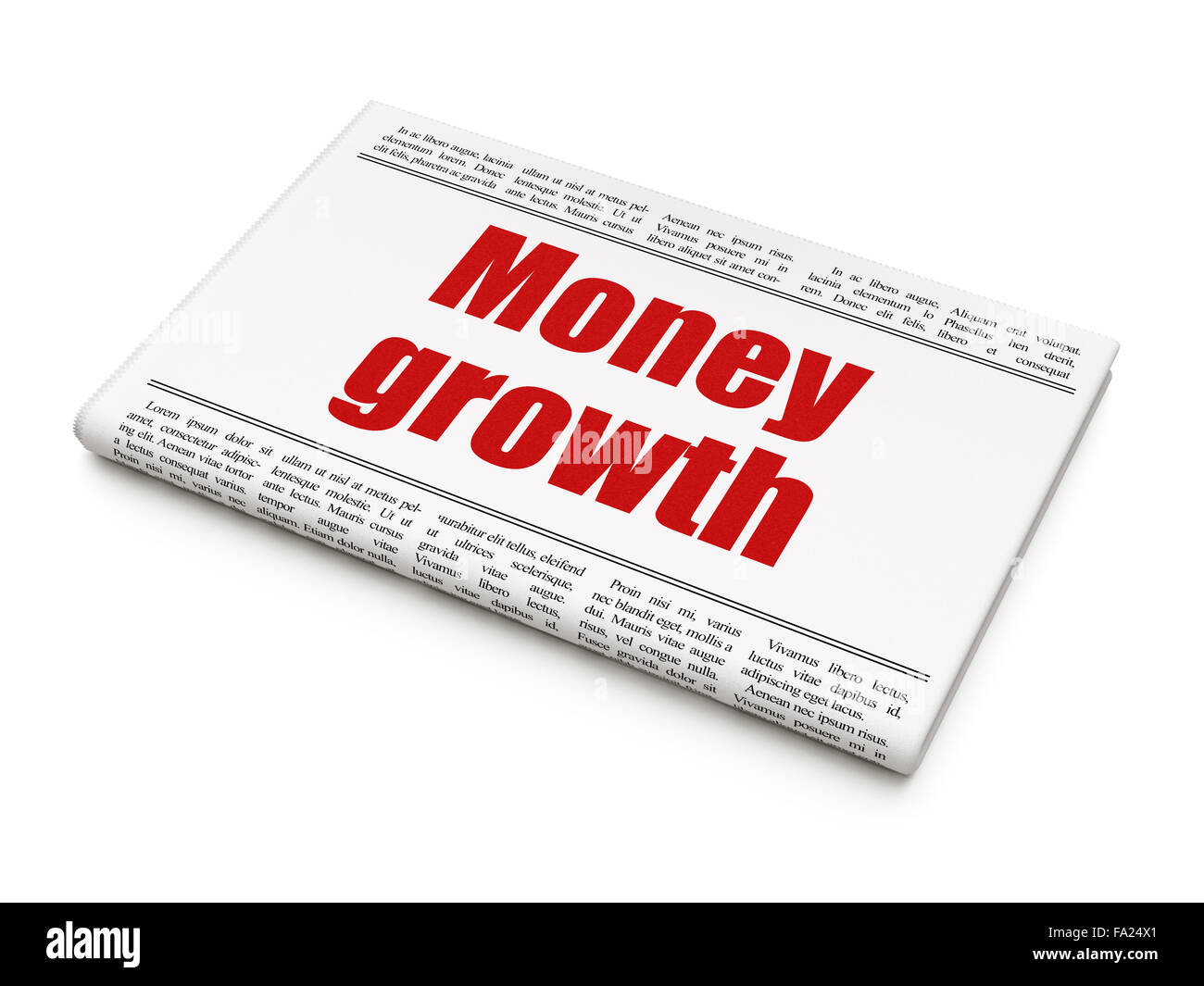 Banking concept: newspaper headline Money Growth Stock Photo - Alamy