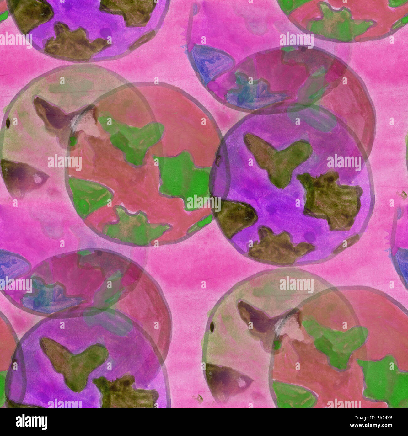 Earth watercolor hi-res stock photography and images - Alamy