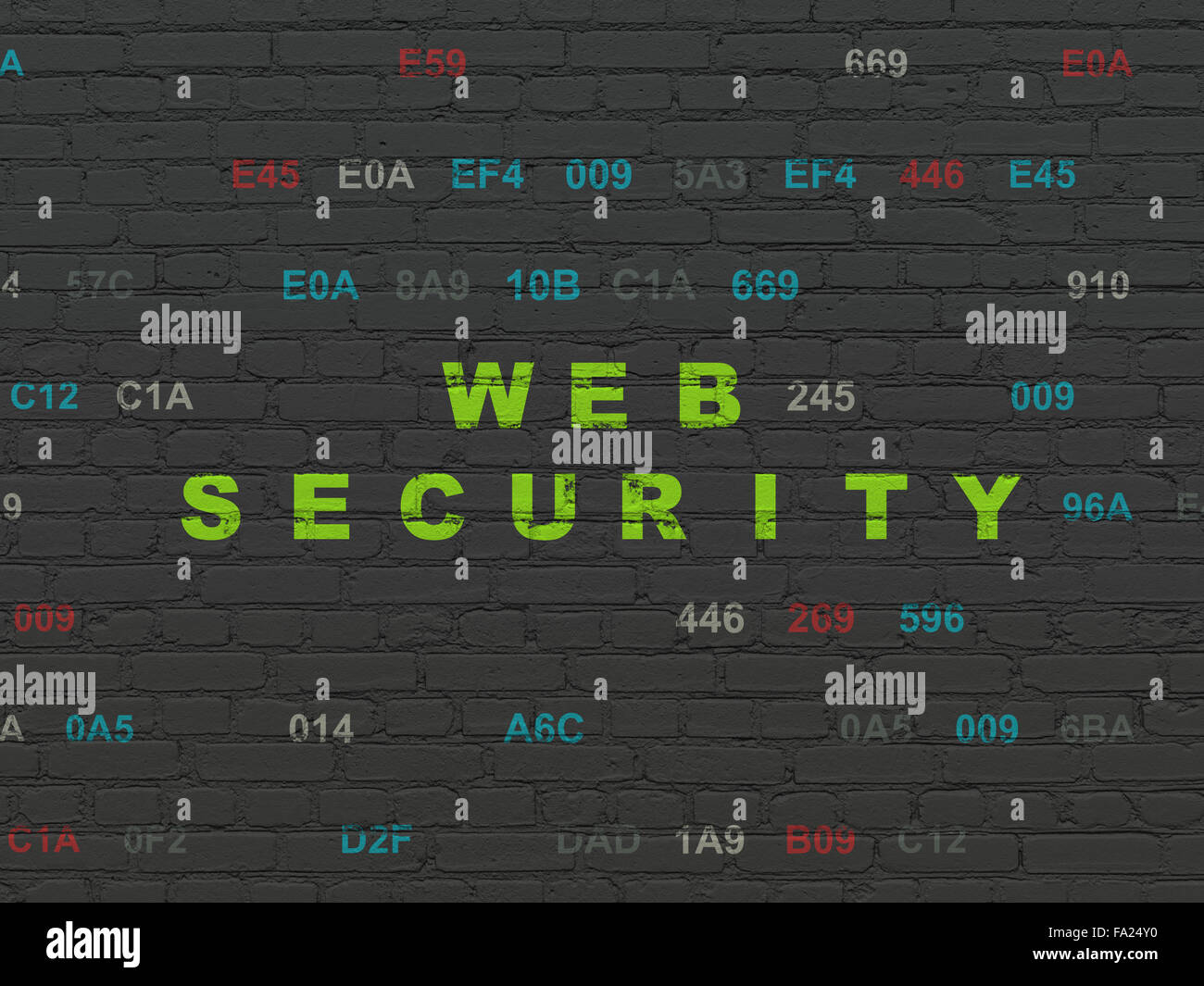 Protection concept: Web Security on wall background Stock Photo - Alamy