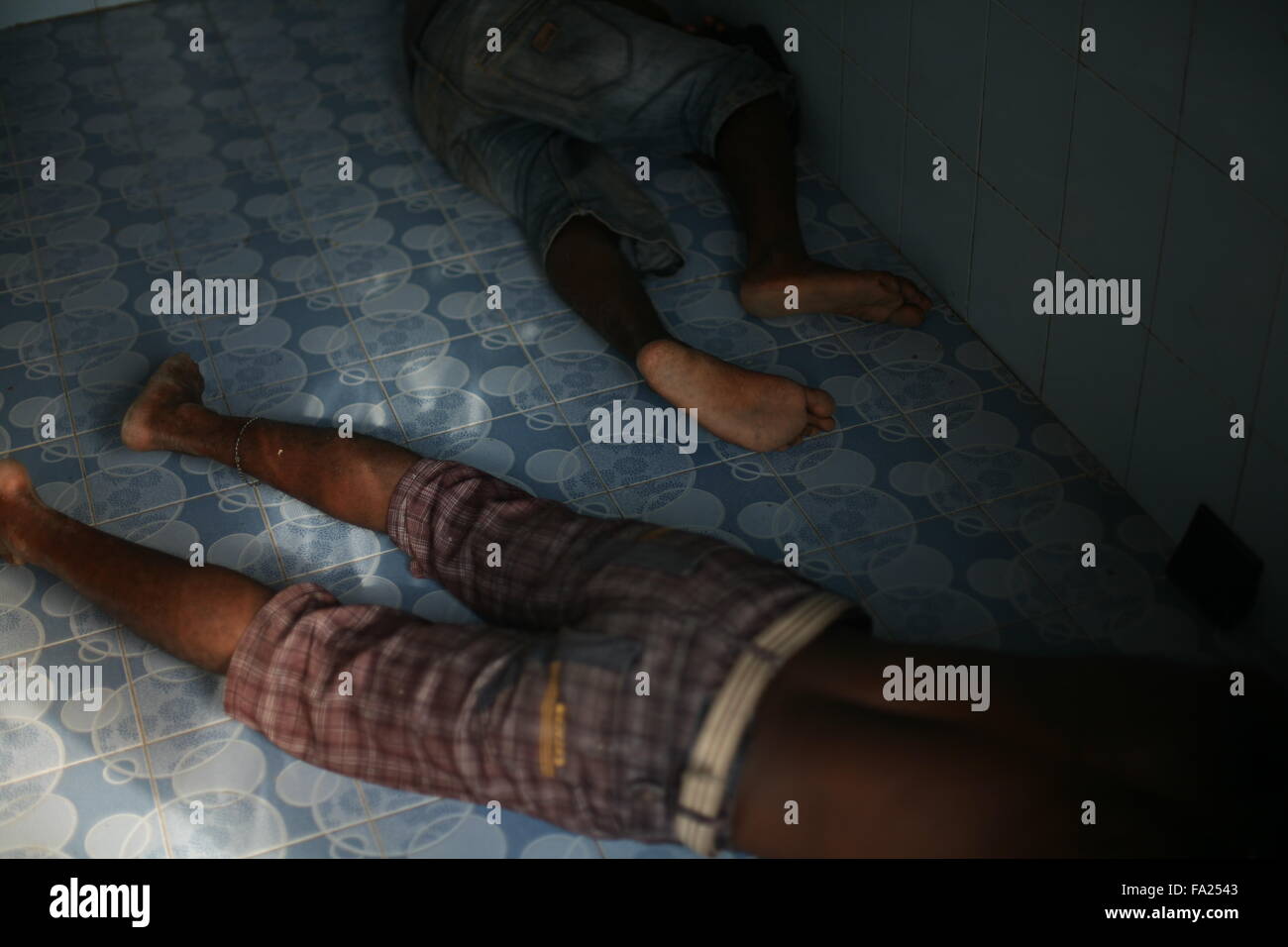 July 7, 2015 - Jayapura, Papua, Indonesia - Homeless boys on the ...