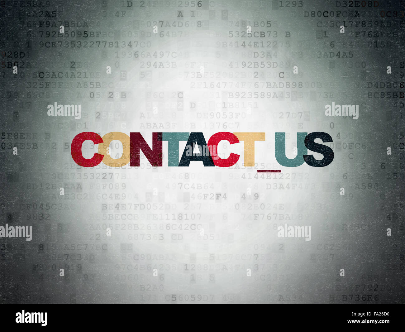 Business concept: Contact us on Digital Paper background Stock Photo ...